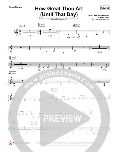 How Great Thou Art Until That Day Bass Clarinetsheet Music Pdf Matt