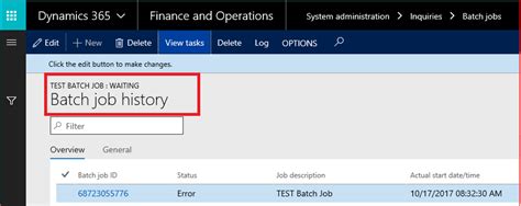 Create A Batch Job In D AX And Create New Batch Job Alert