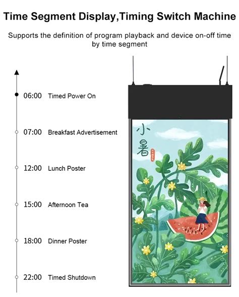 55 Inch Suspend Horizontal OLED Double Sided Display Ankeshi