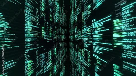 Modern Application Code On The Abstract Computer Screen Animation Modern Software Development