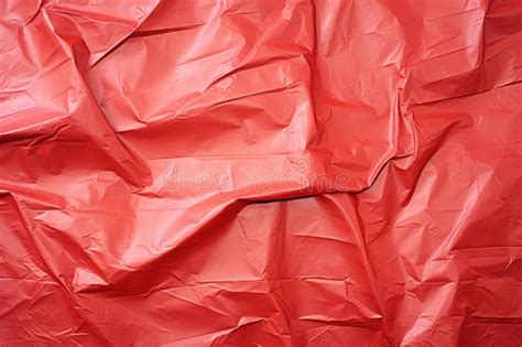 Crumpled Red Plastic Texture Background Stock Illustration