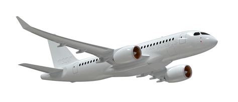 Flying Airplane Isolated On Background 3d Rendering Illustration
