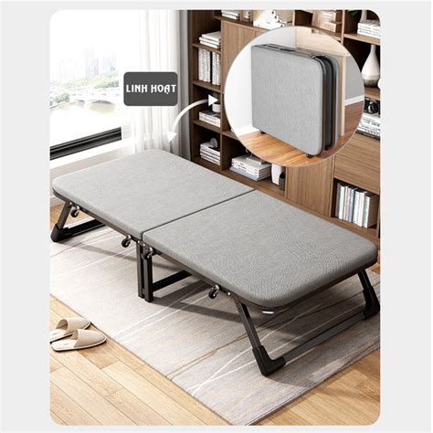 Giường Gấp Văn Phòng Có Bánh Xe Giường Ngủ Gấp Xếp Gọn Thông Minh