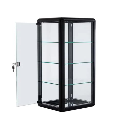 Dropship Tempered Glass Counter Top Display Showcase With Sliding Glass