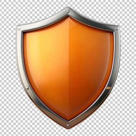 Premium Psd Orange Shield