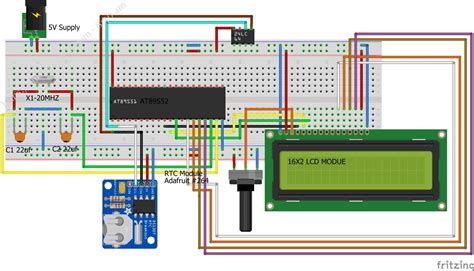 interface 16x2 lcd eeprom with microcontroller at89s52
