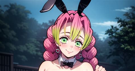 甘露寺蜜璃 甘露寺蜜璃 バニーガール Nickのイラスト Pixiv