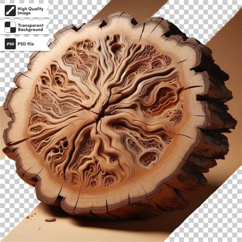 Premium PSD Psd Cross Section Of Tree Stump On Transparent Background
