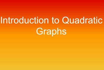 Introduction To Quadratic Graphs Google Lesson Slides By Katherine Ortiz