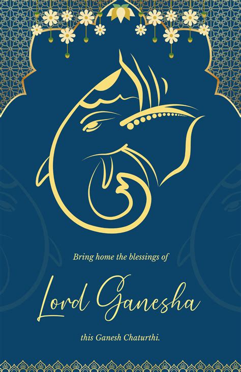 Free Ganesh Chaturthi Celebration Poster Template To Edit Online
