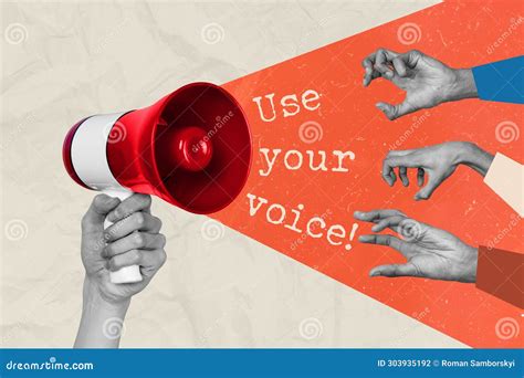 Artwork Conceptual Picture Collage Of Political Demonstration Slogan