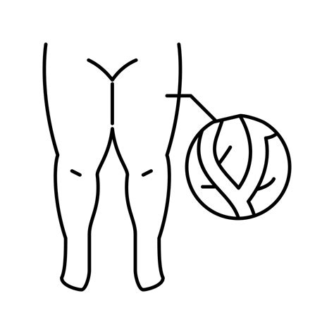 Lymphatic Edema Line Icon Vector Illustration 19589004 Vector Art At