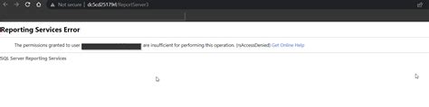 Ssrs Access Error Rsql