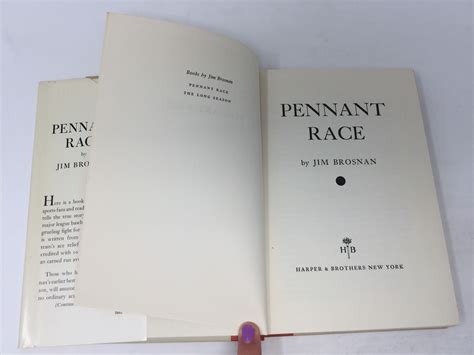 Pennant Race By Jim Brosnan Fine Hardcover 1962 1st Edition