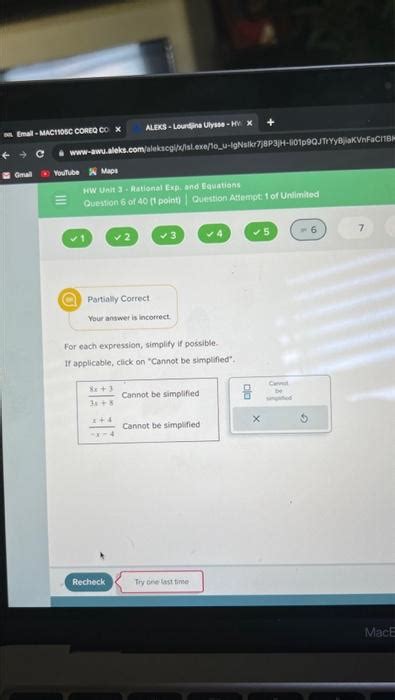Solved For Each Expression Simplify If Possible If