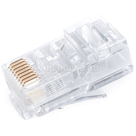 Купить Коннектор Rj 45 8p 8c Cat5e для одножильного и многожильного кабеля Eletec Rj 45 8p 8c