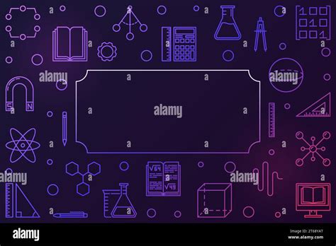 STEM Education Creative Horizontal Frame Vector Science Technology