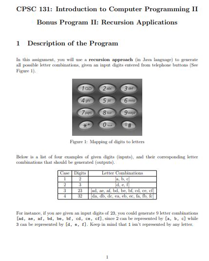 Solved Cpsc 131 Introduction To Computer Programming Ii