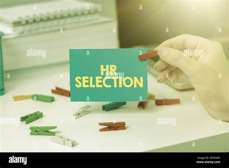 Text Caption Presenting Hr Selection Word Written On Process And Approached By Human Resources
