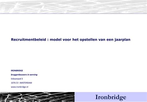 Model Jaarplan Ppt