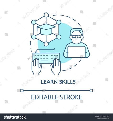 Learn Skills Turquoise Concept Icon Bachelor Stock Vector Royalty Free 2186655599 Shutterstock