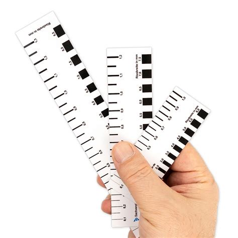 Crack Width Gauge Inspection Tool For Experts Double Sided Crack Ruler For Measuring Crack