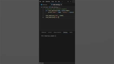 Python Masters Code For Function With Default Argument Python Pythonprogramming Coding Youtube