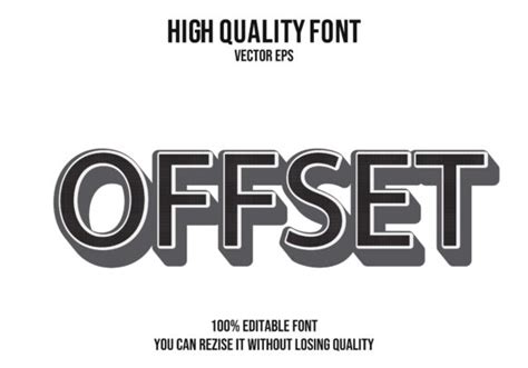 Offset Vector Text Effect Fully Editable Graphic By Kazim Abbas1996 Creative Fabrica