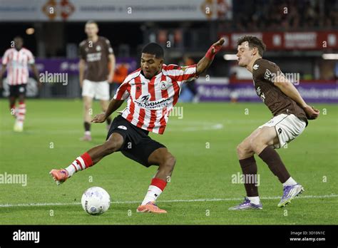 Rotterdam Shurandy Sambo And Patrick Brouwer L R During The Dutch Eredivisie Match Between