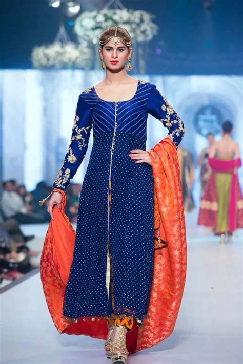 Orange And Blue Combination Dress Atelier Yuwa Ciao Jp