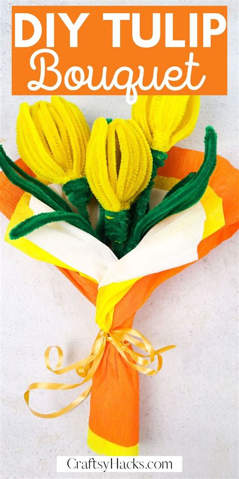 Diy Tulip Bouquet Paper Flower Patterns Diy Projects Ts Fun