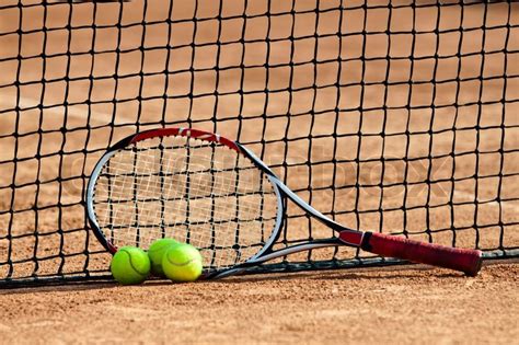 Tennisbolde Og Ketcher Stock Foto Colourbox