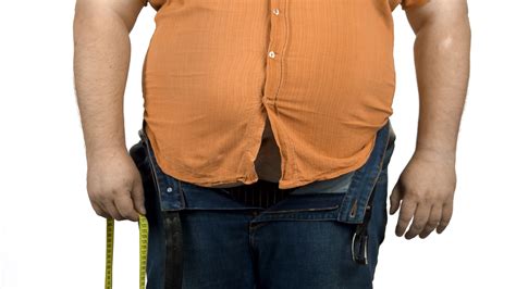 Fat Man In Tight Shirt Measuring Belly Obese Stock Footage Sbv 337934758 Storyblocks