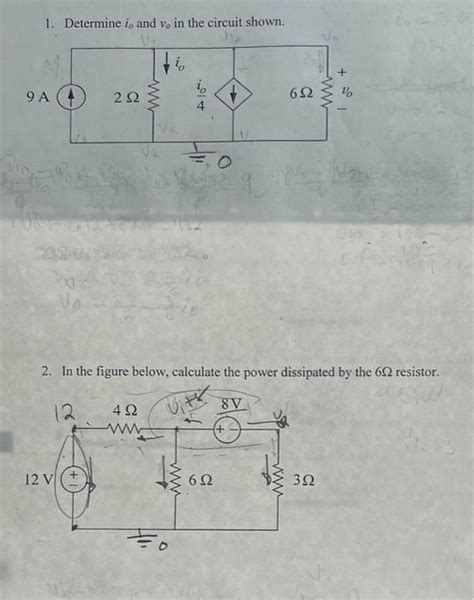 Solved Determine Io And Vo In The Circuit Shown In Chegg