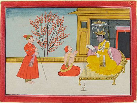 Anonymous Poet Paying Homage To Krishna Folio From A Bhagavata Purana Series