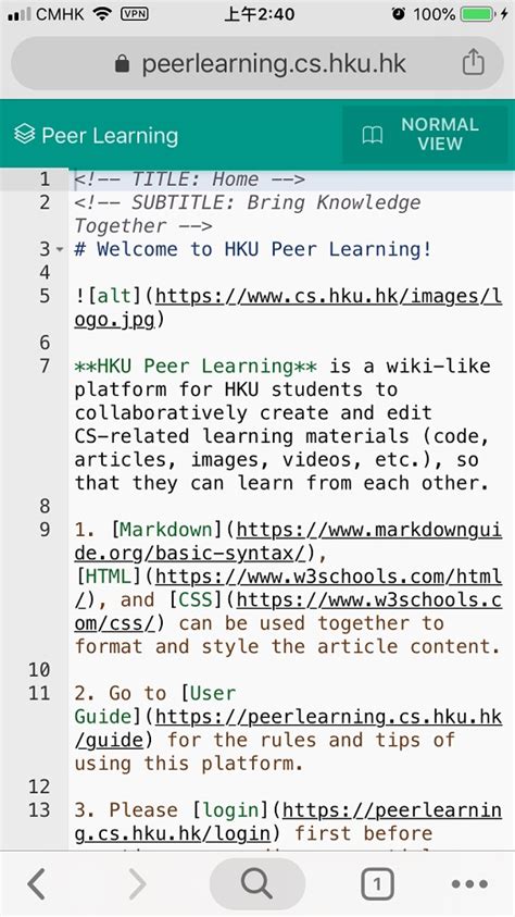 Github Hkucsplearn Peer Learning Hku Peer Learning Platform Https Peerlearning Cs Hku Hk