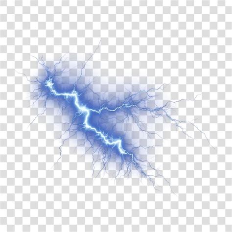 Premium Psd Electric Blue Lightning Overlay