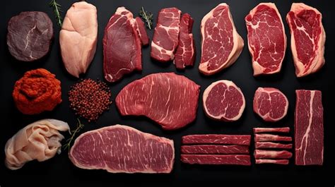 Premium Photo Different Butcher Cuts Of Meat A Visual Guide
