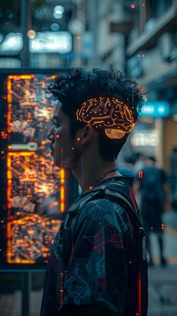 Premium Photo Braincomputer Interface Futuristic Sensation Technological Sensation Artificial