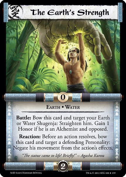 The Earths Strengthcard L5r Legend Of The Five Rings Wiki Fandom