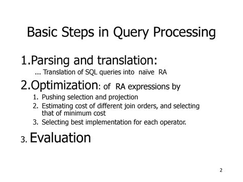 Cs143evaluation And Optimization Ppt Download