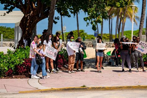 Miami Beach Protest Death Of George Floyd Minneapolis Minnesota Due To