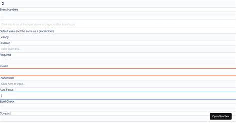 Textfield Codesandbox