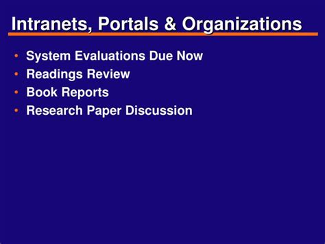 PPT Intranets Portals Organizations PowerPoint Presentation Free