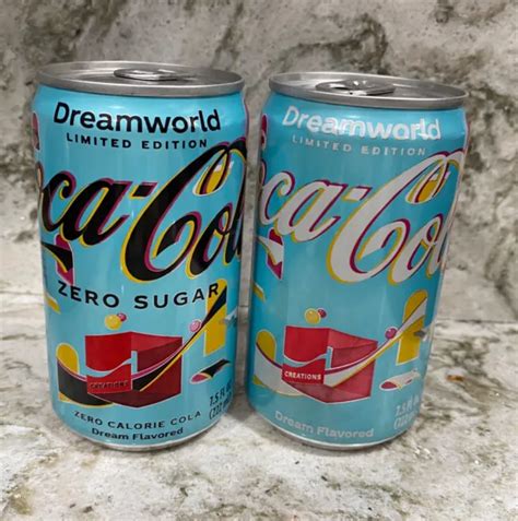 EMPTY DREAMWORLD COCA Cola Cans Coke And Zero Sugar Limited Edition