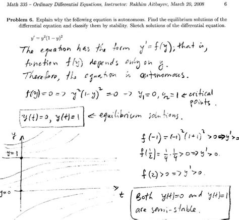 Differential Equations Problems