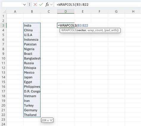 Excel Wrapcols Function Tutorial Excel Road Map