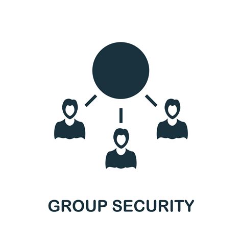 Group Security Icon Simple Element From Internet Security Collection Creative Group Security