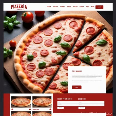 Pizzeria Website Layout Design Stable Diffusion Online