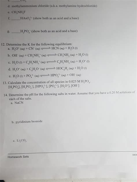 Solved D Methylammonium Chloride A K A Methylamine